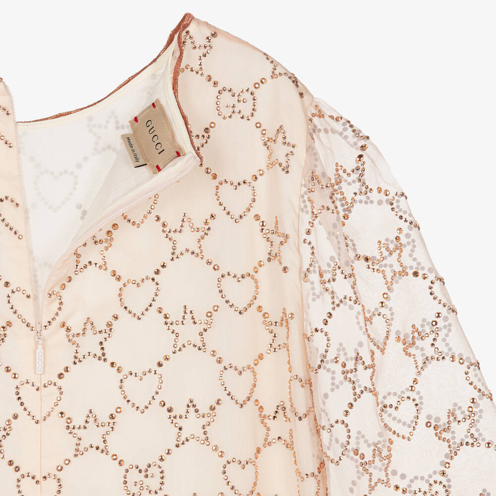 Gucci - Robe en organza de soie Ado fille | Childrensalon Outlet