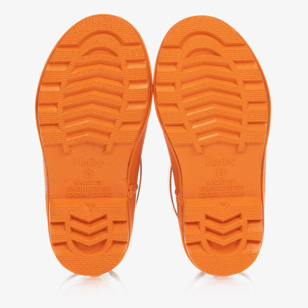 Hatley Orange Sharks Rain Boots