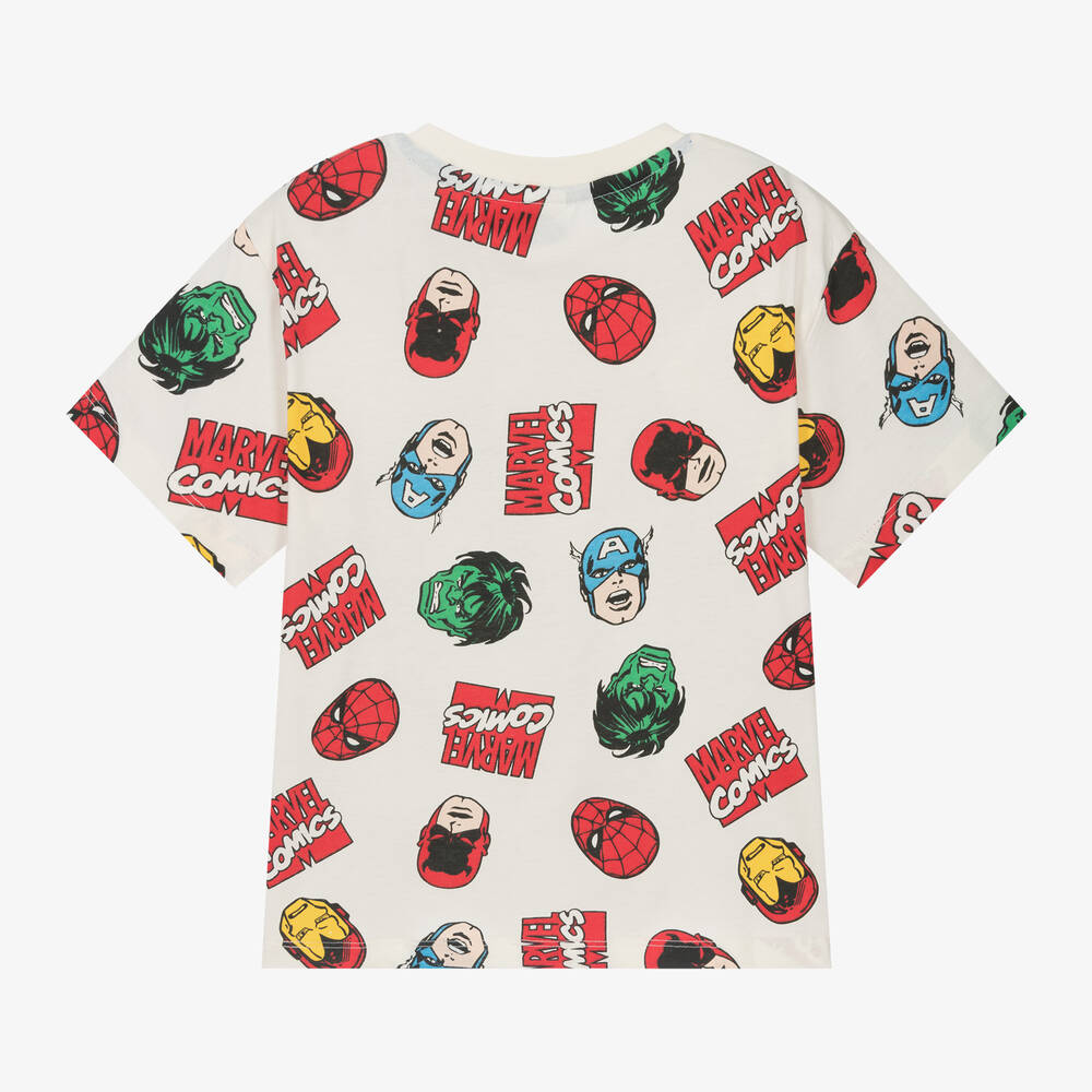 iDO Baby - Boys Ivory Marvel Cotton T-Shirt | Childrensalon Outlet