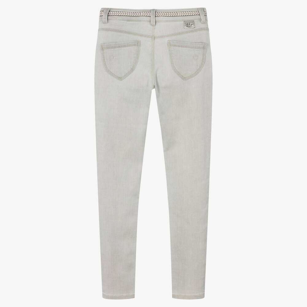 IKKS - Girls Grey Denim Jeans | Childrensalon Outlet