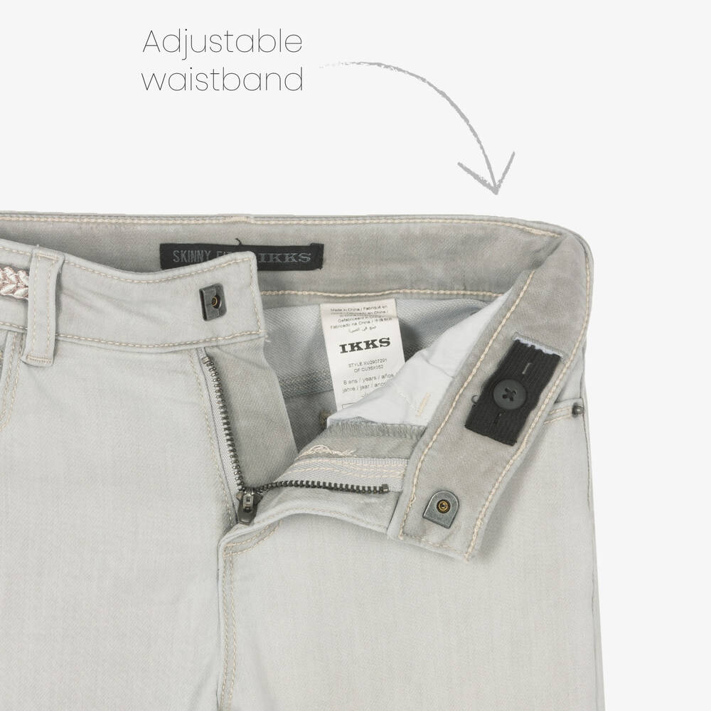 IKKS - Girls Grey Denim Jeans | Childrensalon Outlet