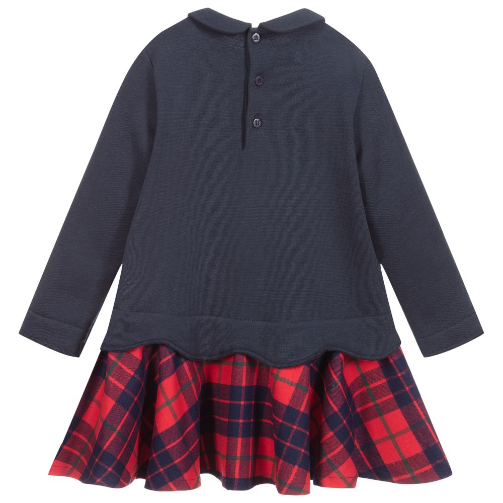 Il Gufo - Blue & Red Tartan Dress | Childrensalon Outlet