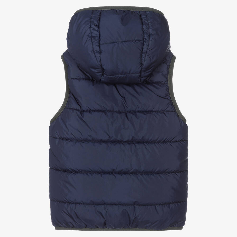 Il Gufo - Boys Navy Blue Puffer Gilet | Childrensalon Outlet