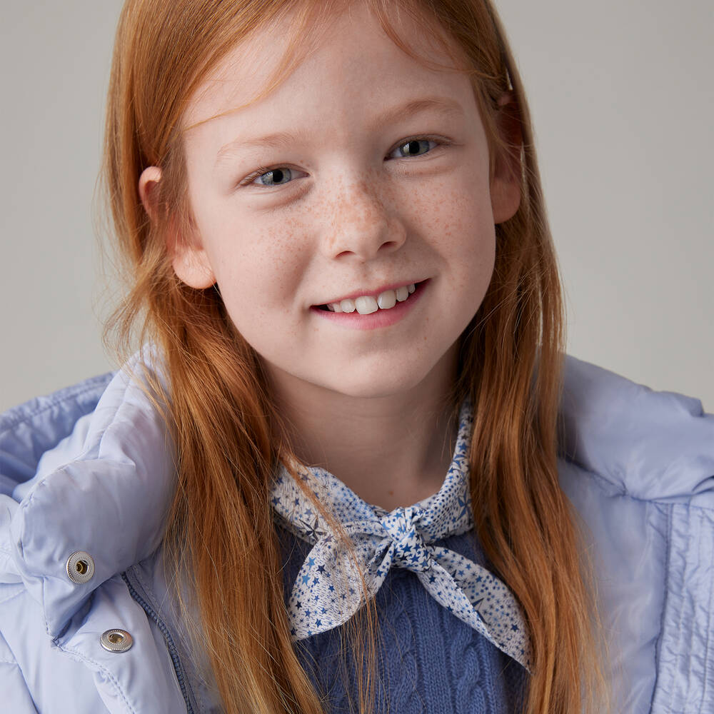 Il Gufo - Girls Blue Down Puffer Jacket | Childrensalon Outlet