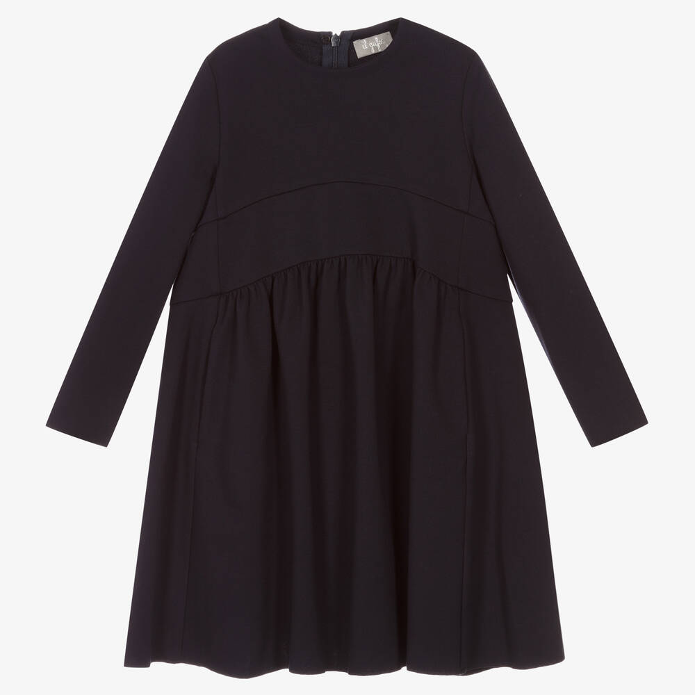 Il Gufo - Girls Blue Milano Jersey Dress | Childrensalon Outlet