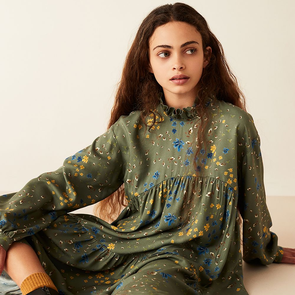 Il Gufo - Girls Green Floral Dress | Childrensalon Outlet