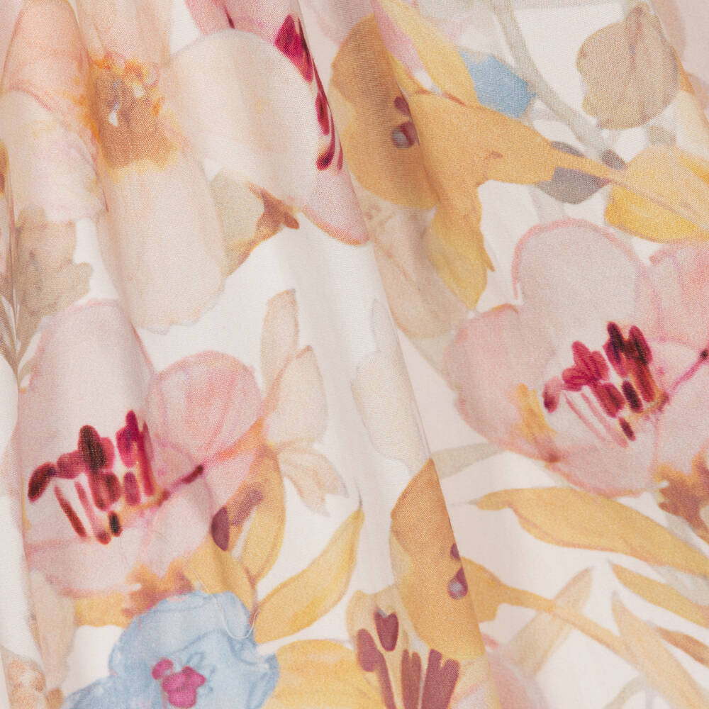 Il Gufo - Girls Pink Floral Cotton Shirt Dress | Childrensalon Outlet