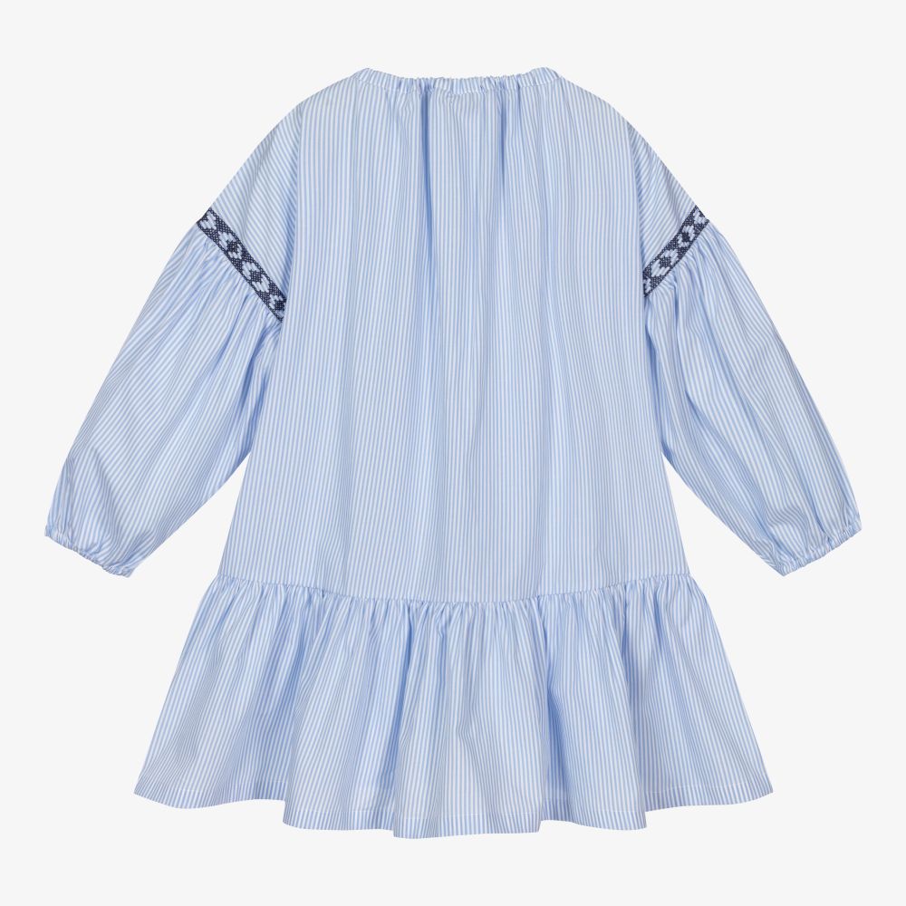 Il Gufo - Girls Striped Cotton Dress | Childrensalon Outlet