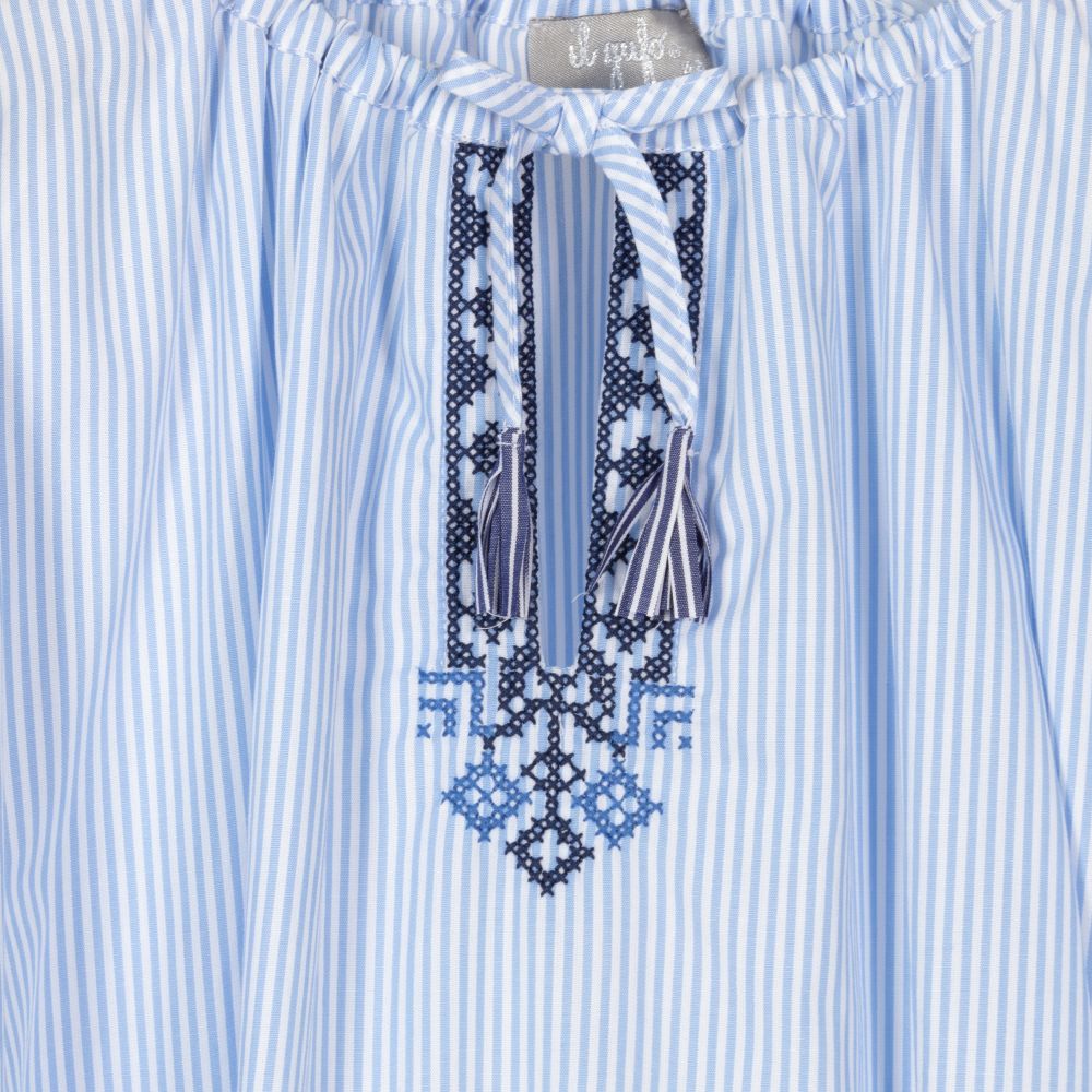 Il Gufo - Girls Striped Cotton Dress | Childrensalon Outlet