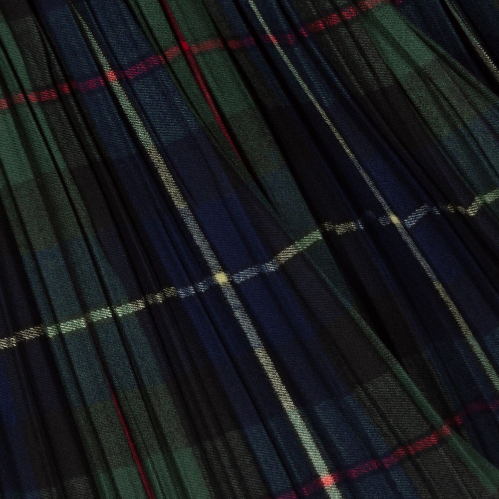 Il Gufo - Navy Blue & Tartan Dress | Childrensalon Outlet