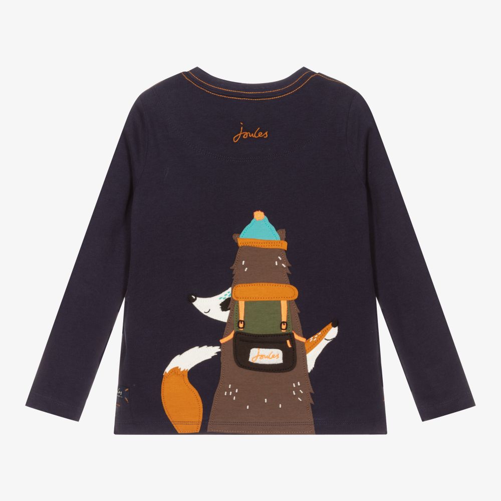 Joules - Boys Blue Cotton Top | Childrensalon Outlet