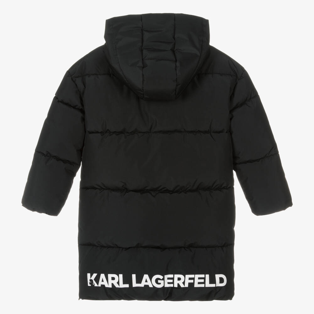 KARL LAGERFELD KIDS - Teen Boys Black Puffer Coat | Childrensalon Outlet
