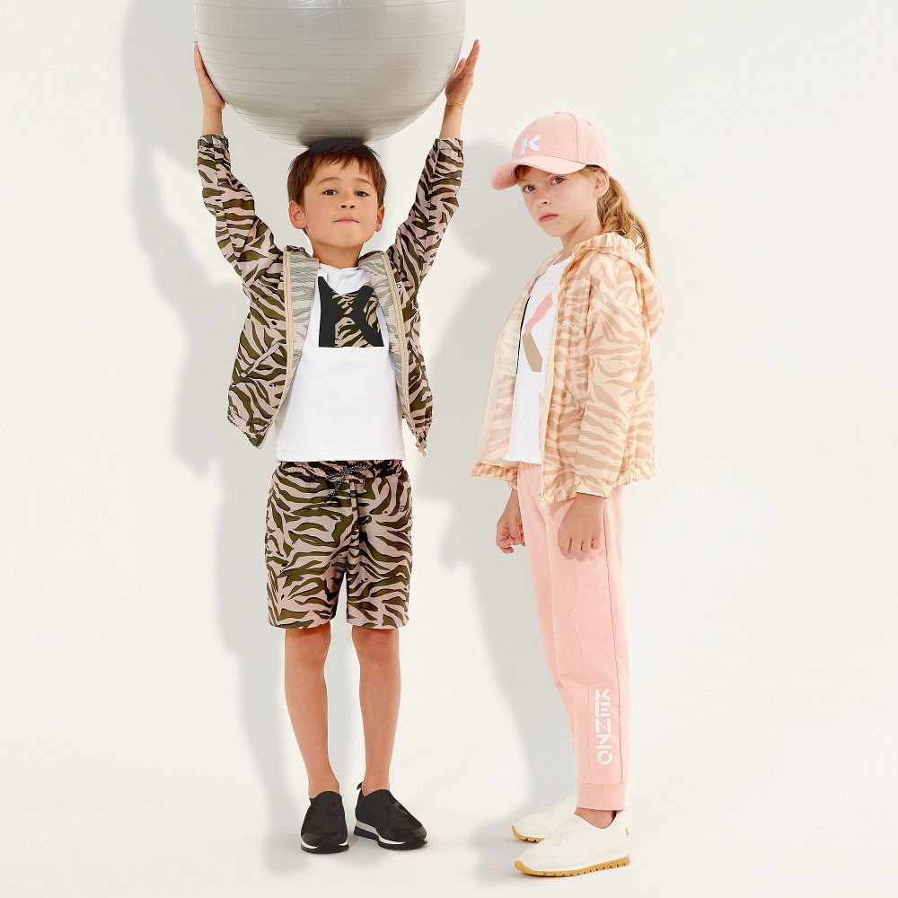 KENZO KIDS - Jogging rose en coton | Childrensalon Outlet