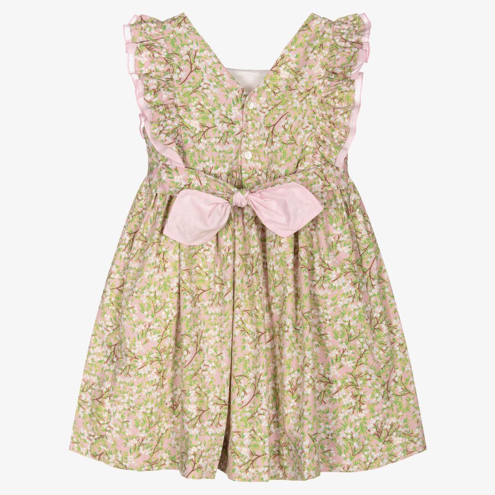 Kidiwi - Pink Smocked Floral Dress | Childrensalon Outlet