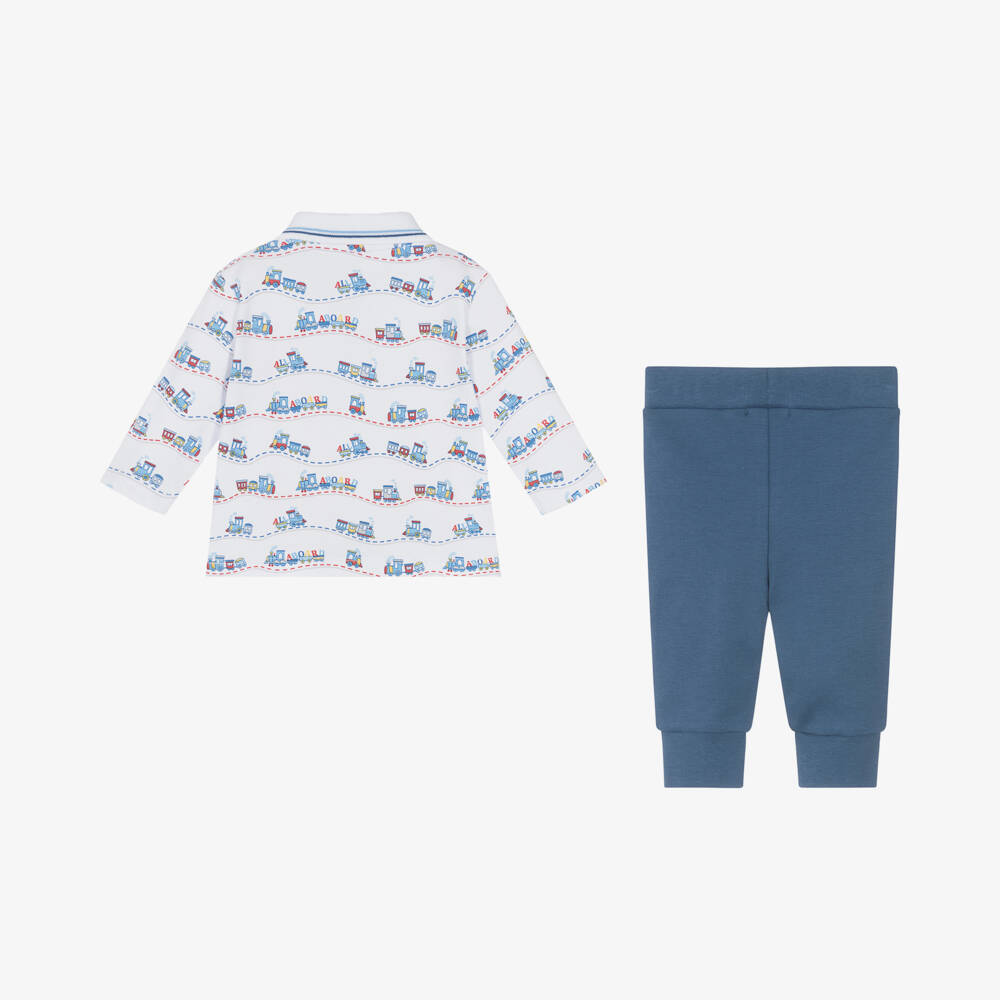 Kissy Kissy - Boys Cotton Train Print Set | Childrensalon Outlet