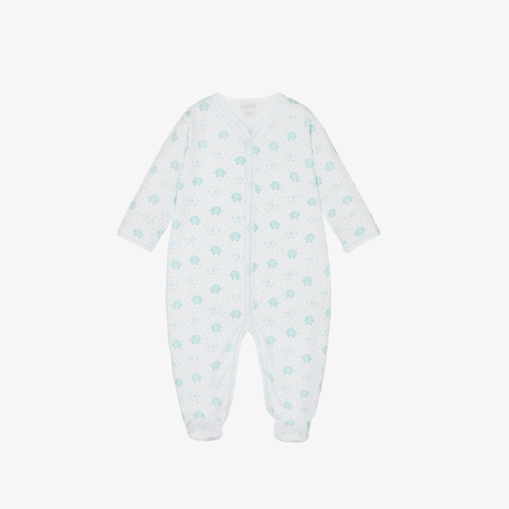 Kissy Kissy - Boys Elephant Print Pima Babygrow | Childrensalon Outlet