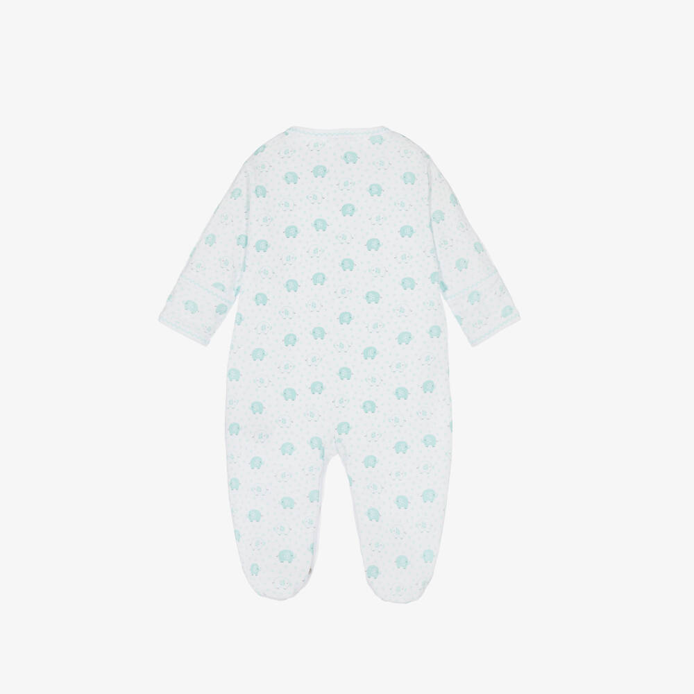 Kissy Kissy - Boys Elephant Print Pima Babygrow | Childrensalon Outlet