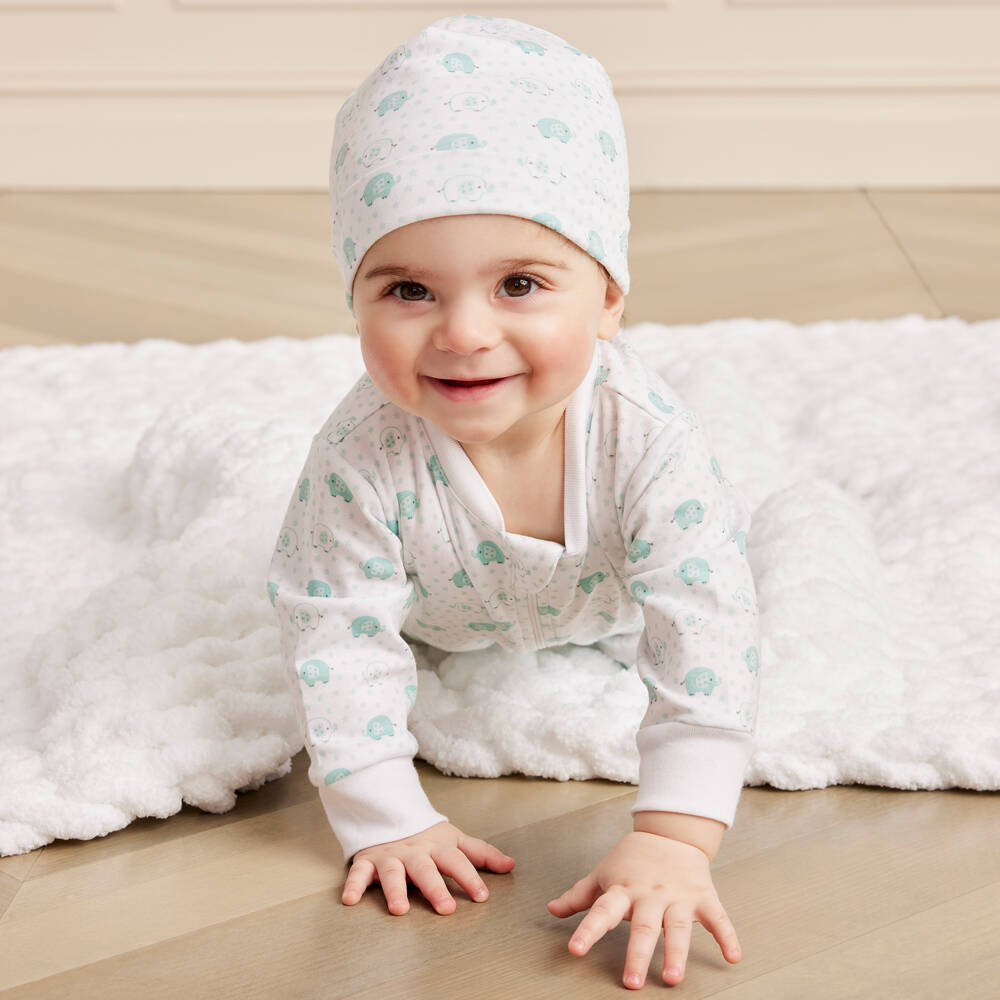 Kissy Kissy - Boys Elephant Print Pima Babygrow | Childrensalon Outlet