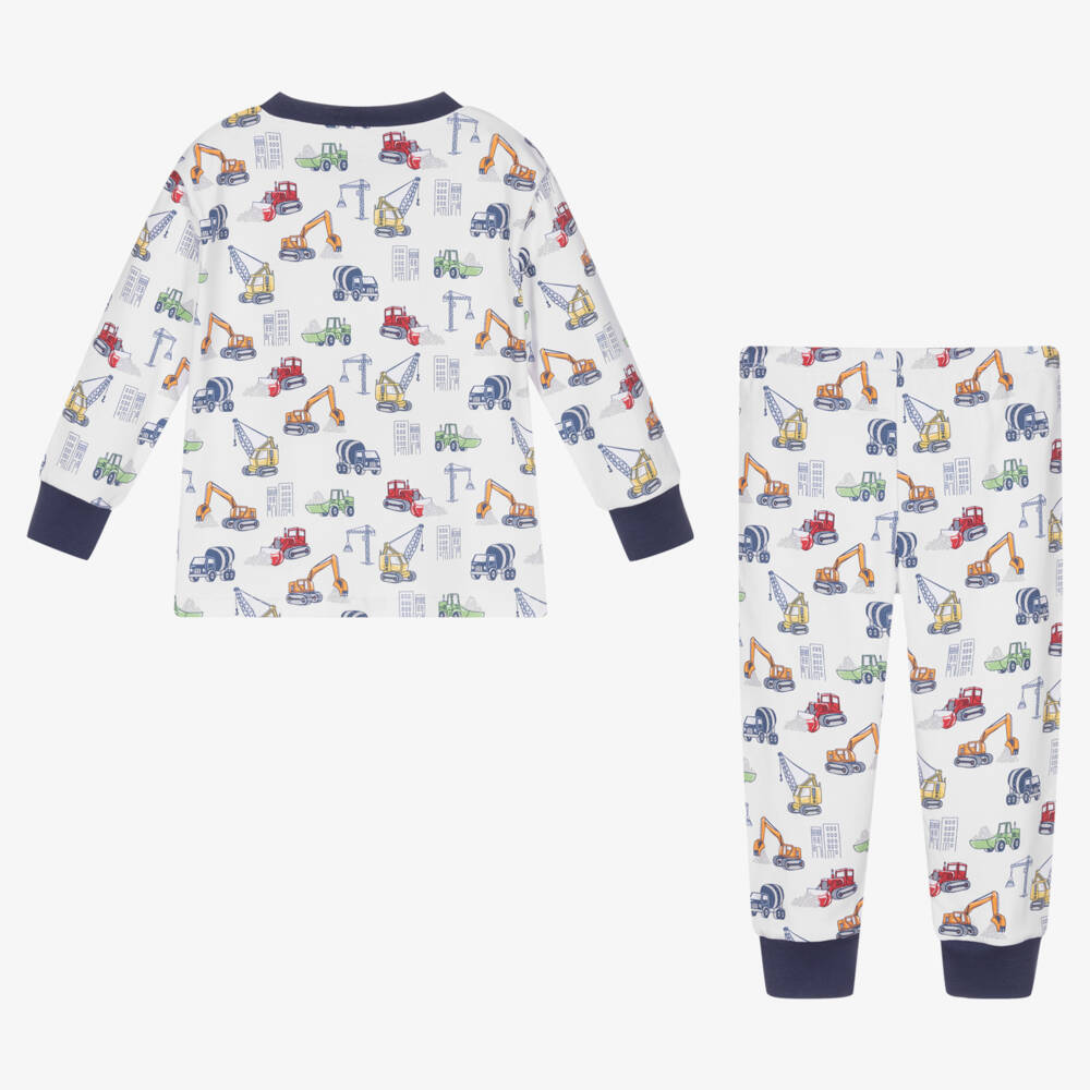 Kissy Kissy - Boys White Pima Cotton Pyjamas | Childrensalon Outlet
