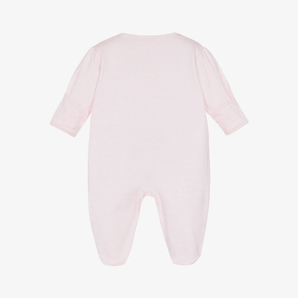 Kissy Kissy - Girls Pink Animal Embroidered Sleepsuit | Childrensalon ...