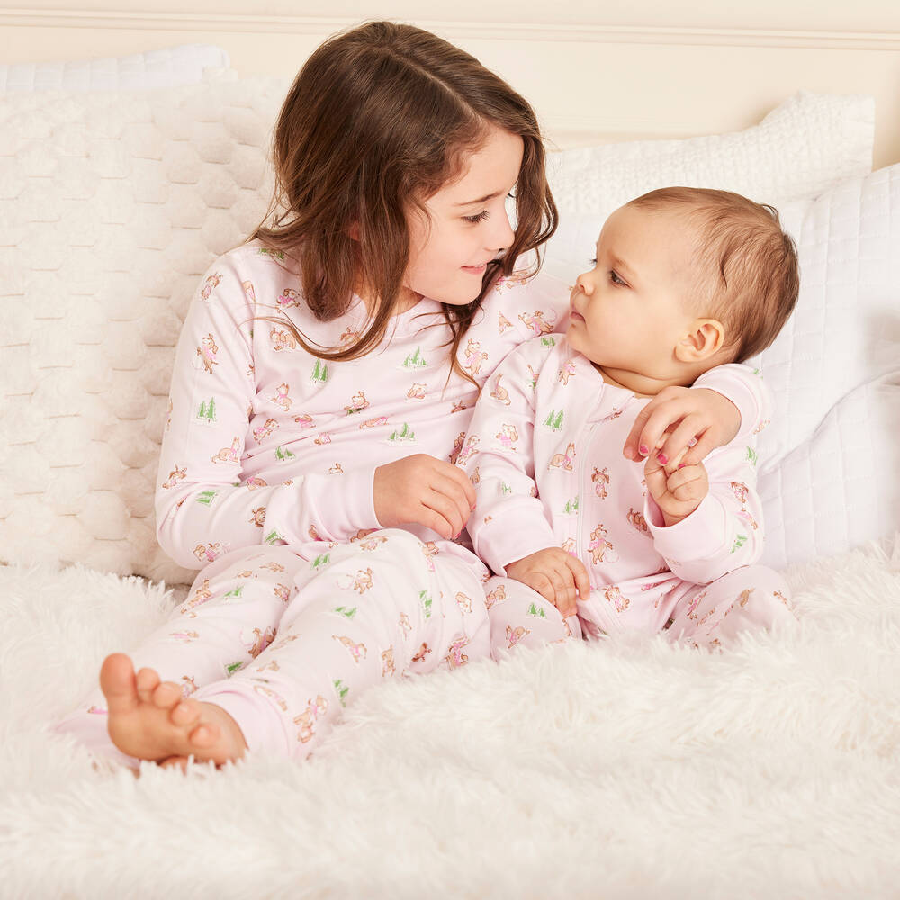 Kissy Kissy - Girls Pink Cotton Puppy Snowball Pranks Pyjamas ...