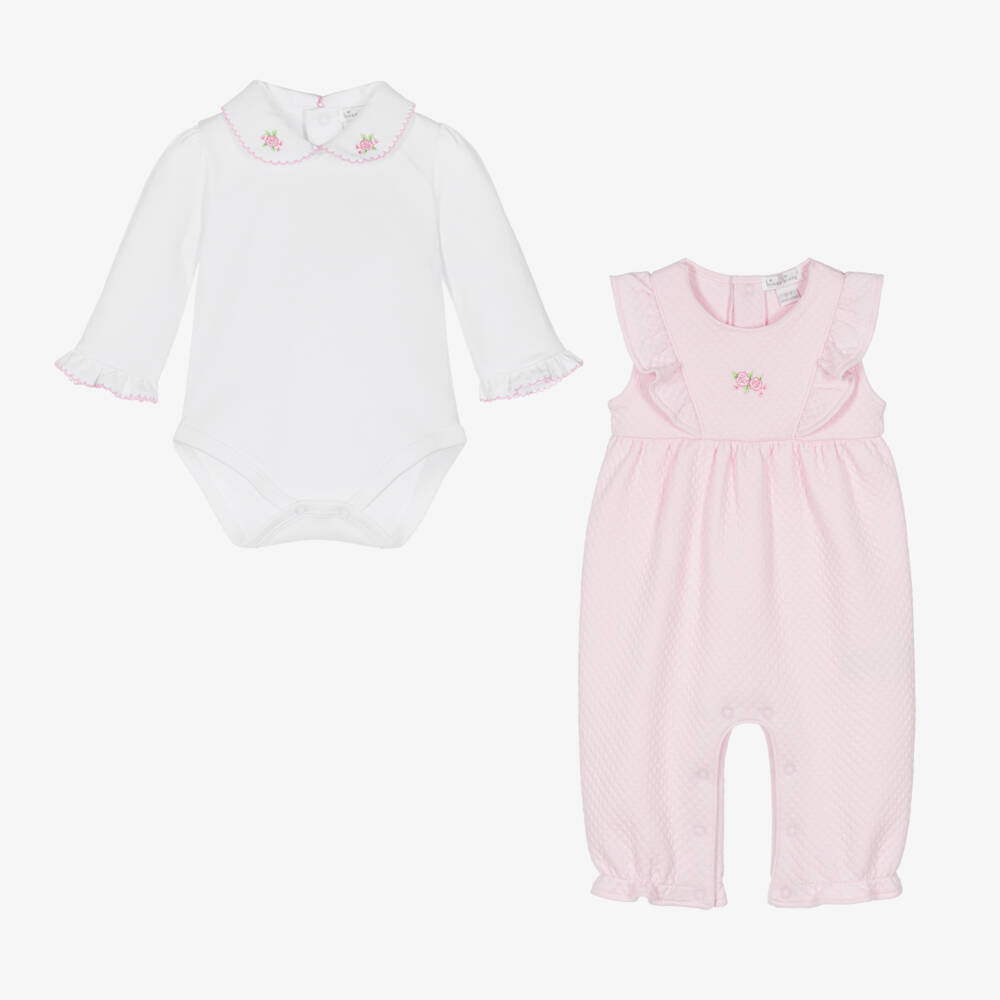Kissy Kissy - Girls Quilted Pink Babysuit Set | Childrensalon Outlet
