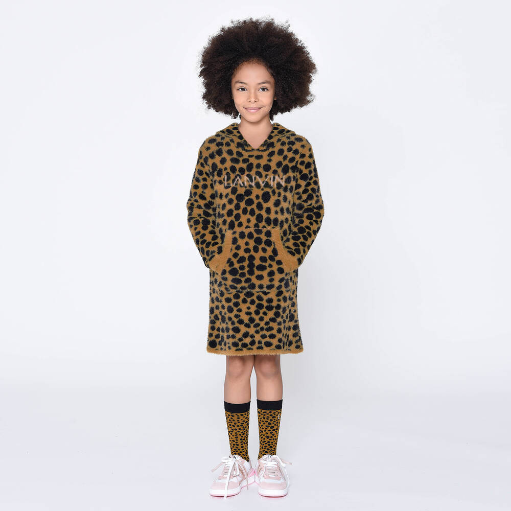 Lanvin - Girls Leopard Logo Dress | Childrensalon Outlet