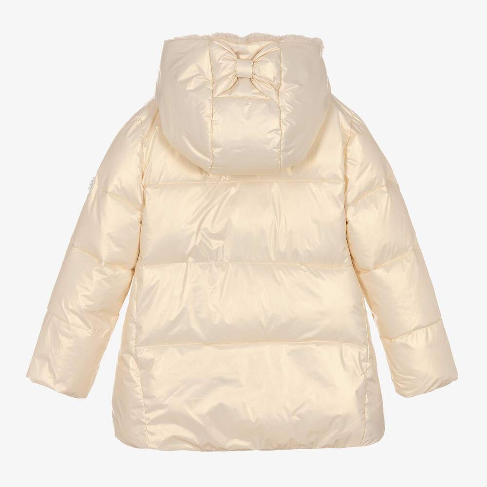 Le Chic - Girls Ivory Puffer Coat | Childrensalon Outlet