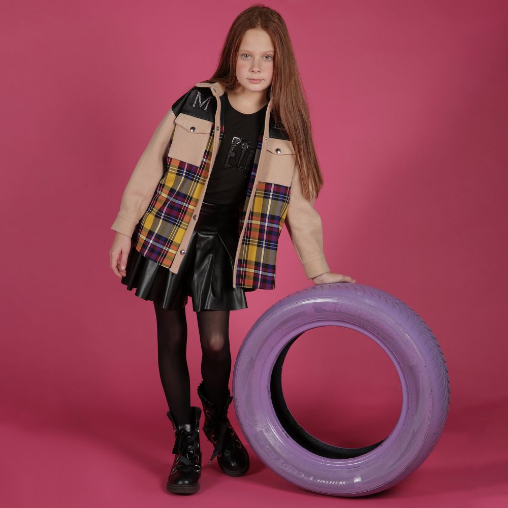 Marc Ellis - Girls Black Cotton T-Shirt | Childrensalon Outlet