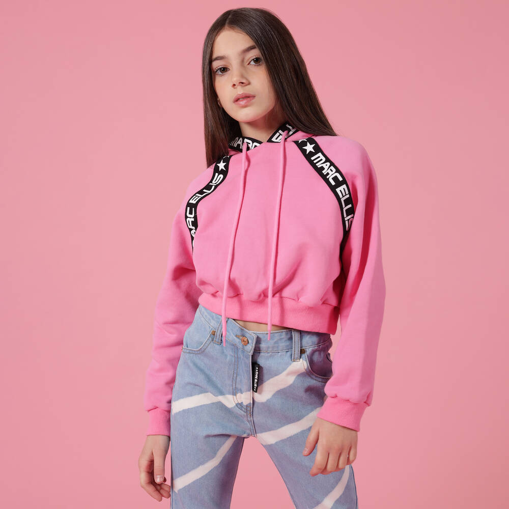 Marc Ellis - Girls Pink Logo Hoodie | Childrensalon Outlet