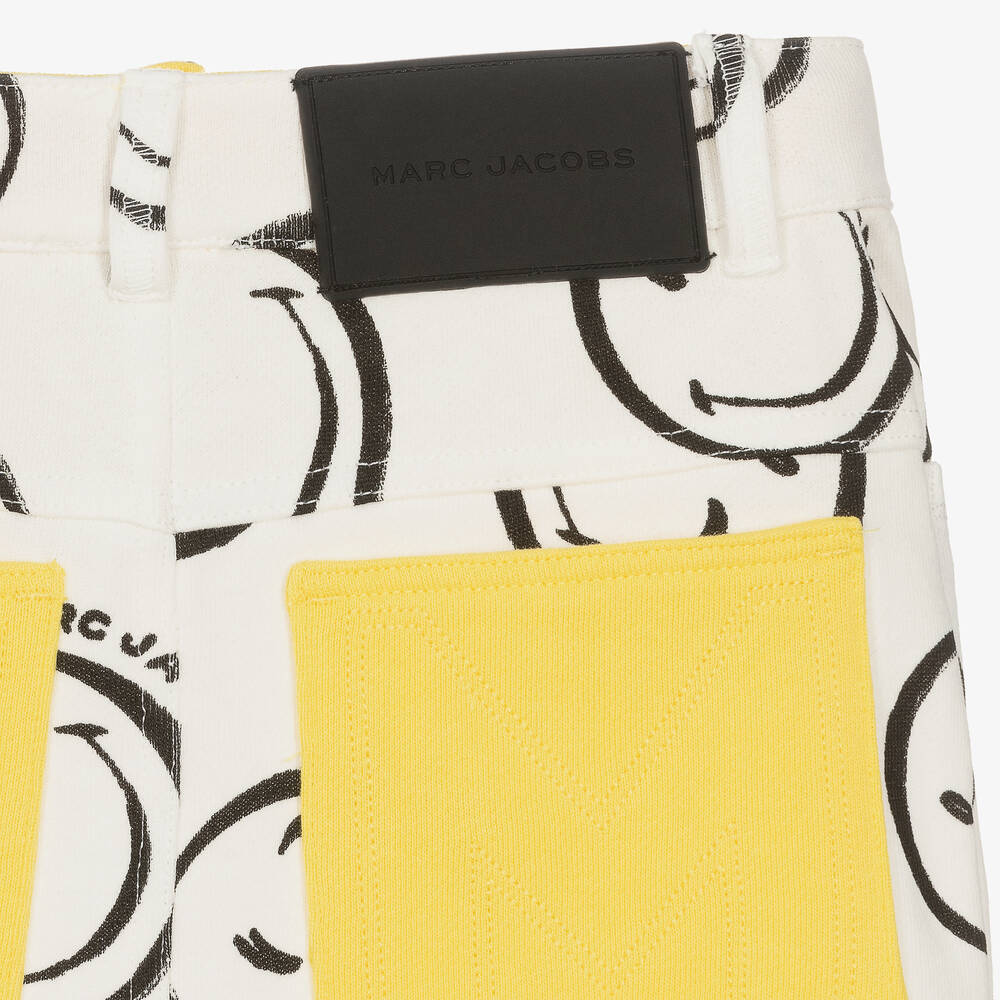 MARC JACOBS - Girls Ivory Cotton Smiley Faces Skirt | Childrensalon Outlet