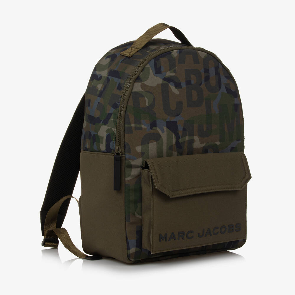MARC JACOBS - Green Jumbled Logo Backpack (39cm) | Childrensalon Outlet