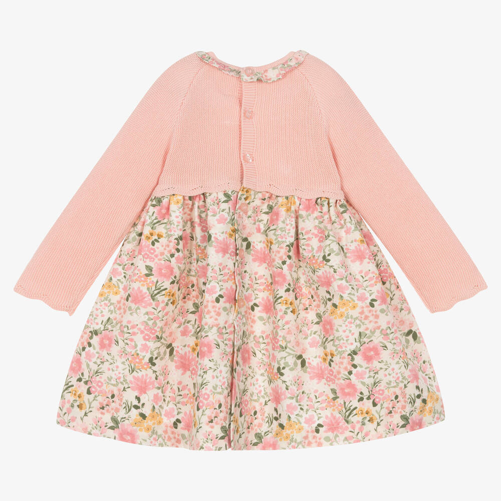 Mayoral Newborn - Baby Girls Pink Floral Dress | Childrensalon Outlet Mayoral Newborn - Baby Girls Pink Floral Dress | Childrensalon Outlet