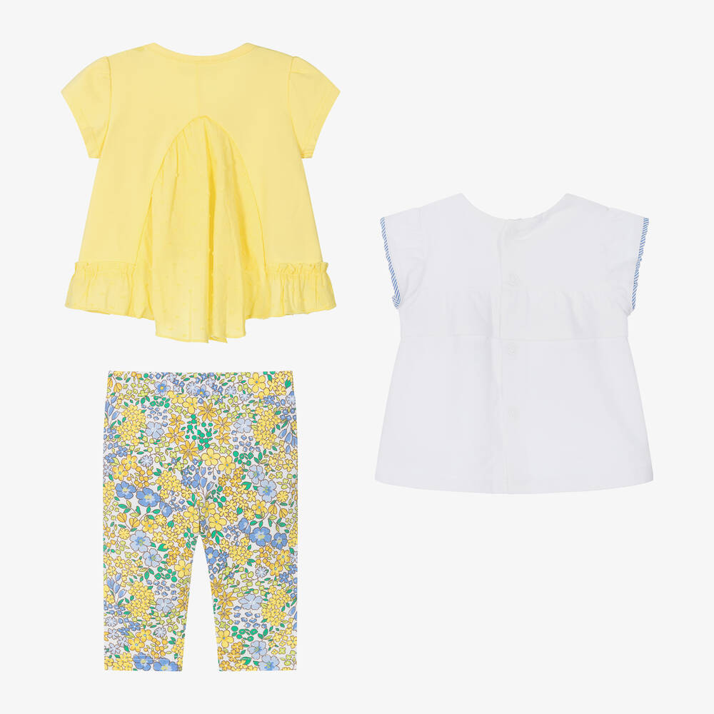 Mayoral - Baby Girls Yellow Floral Leggings Set | Childrensalon Outlet Mayoral - Baby Girls Yellow Floral Leggings Set | Childrensalon Outlet