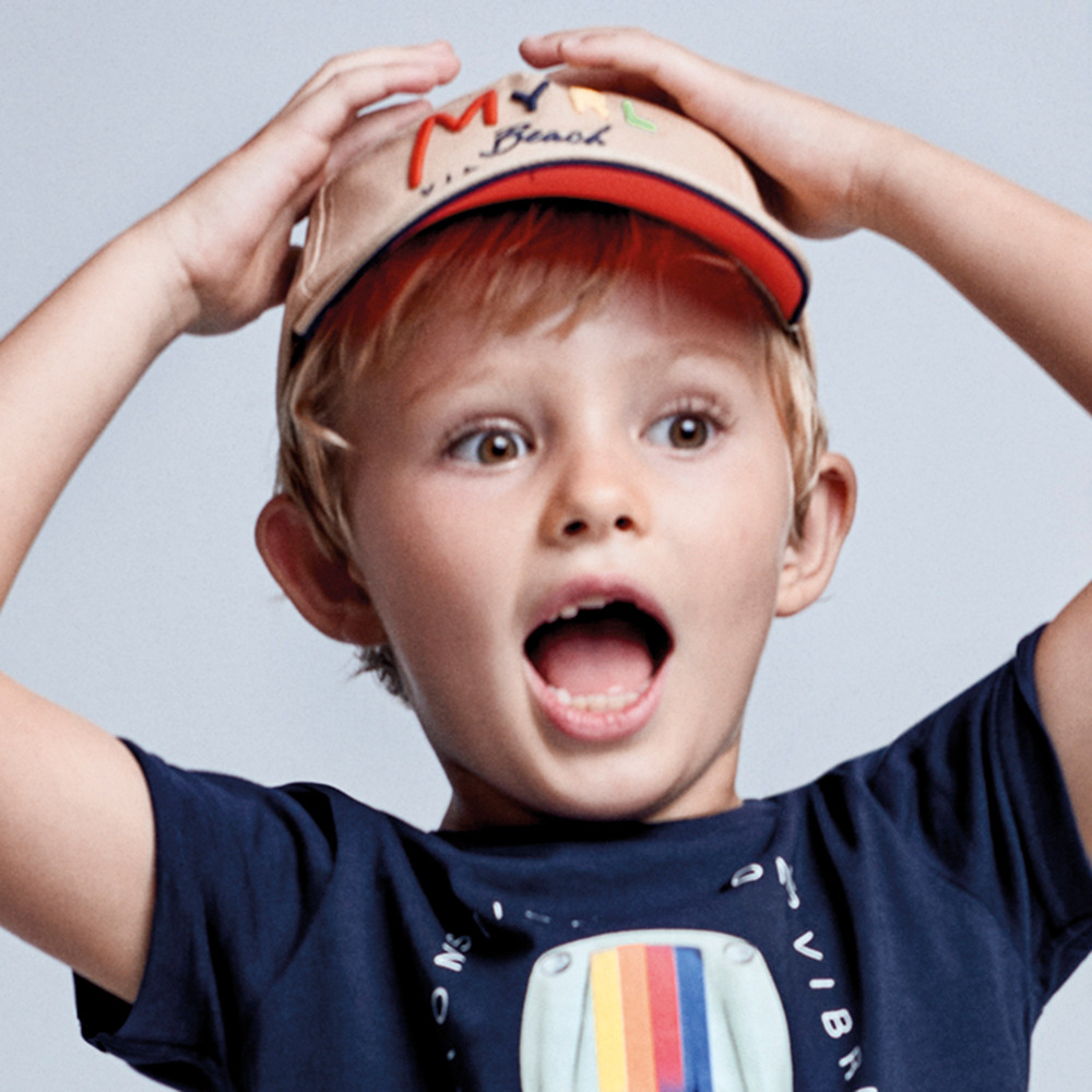 Mayoral - Boys Beige Cotton Cap | Childrensalon Outlet