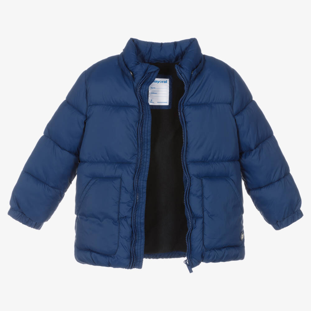 Mayoral - Boys Blue Puffer Coat | Childrensalon Outlet