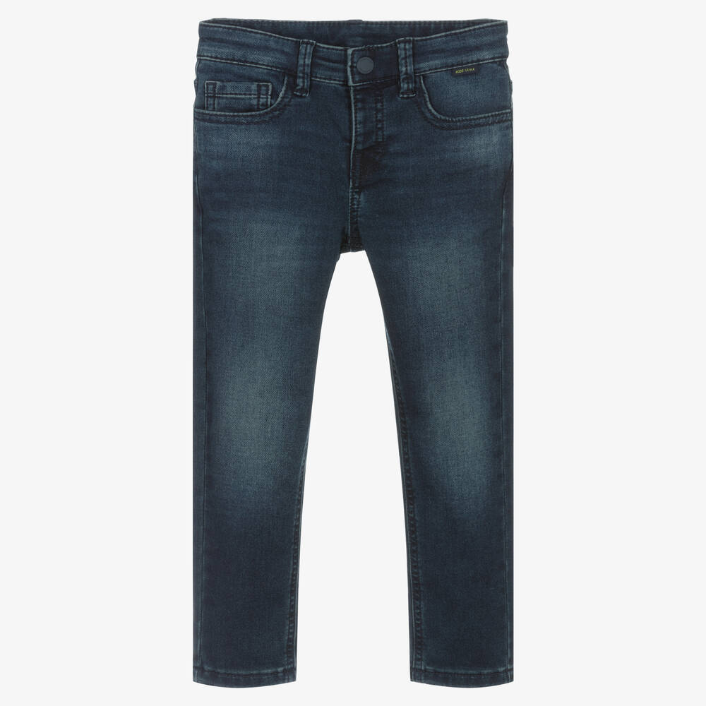 Mayoral - Boys Dark Blue Cotton Denim Jeans | Childrensalon Outlet