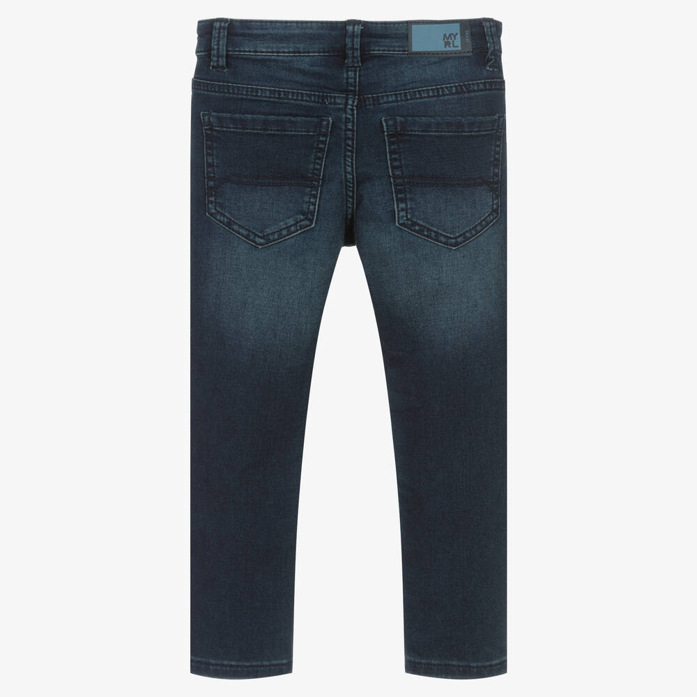 Mayoral - Boys Dark Blue Cotton Denim Jeans | Childrensalon Outlet
