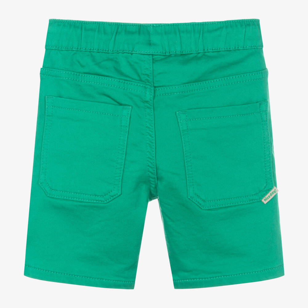 Mayoral - Boys Green Cotton Drawstring Shorts | Childrensalon Outlet
