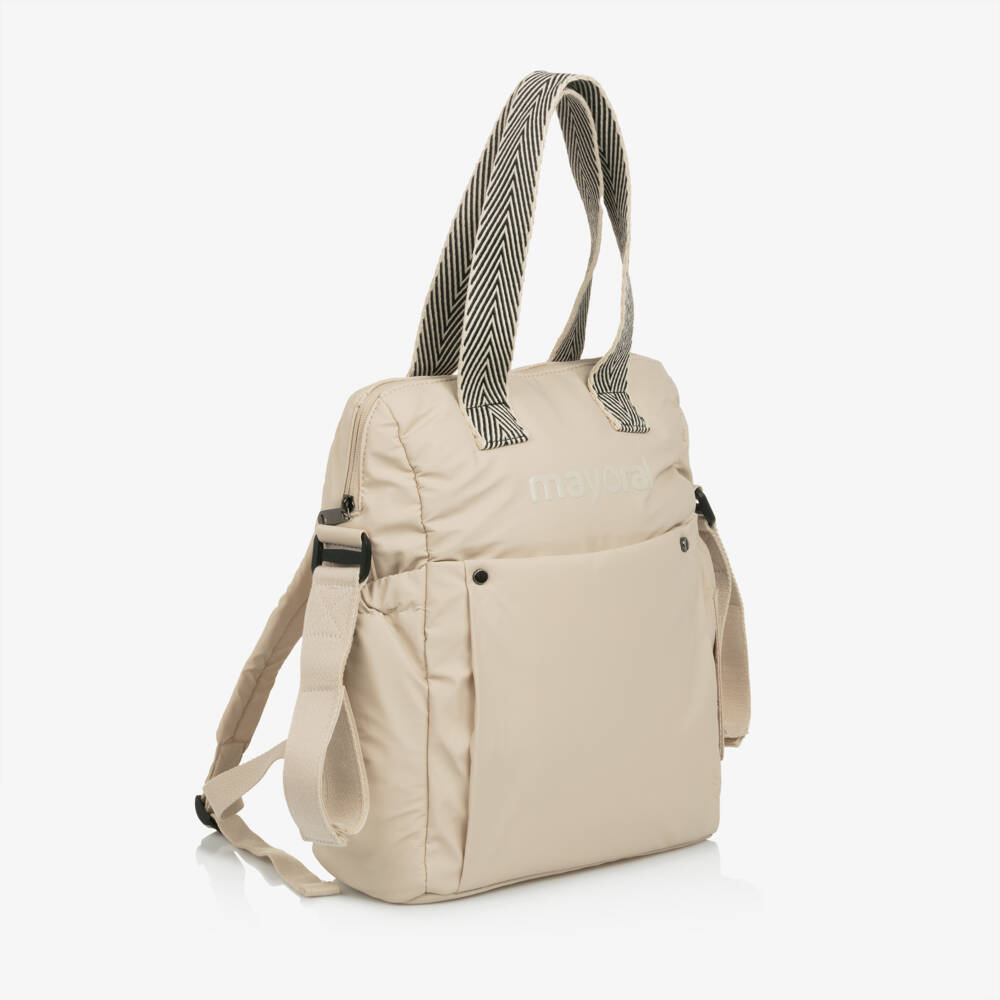 Mayoral Newborn - Girls' Elegant Beige Diaper Backpack | Childrensalon ...