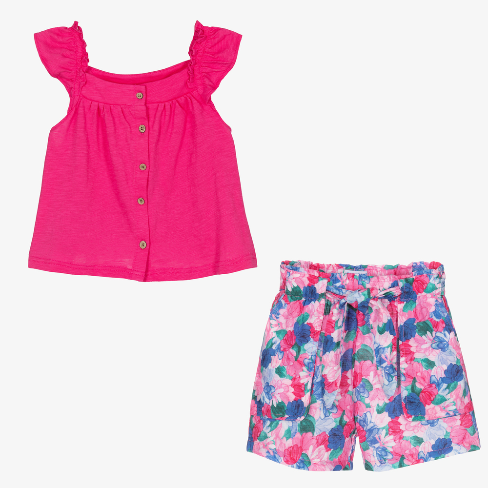 Mayoral Girls Pink Floral Shorts Set Childrensalon Outlet mayoral-girls-pink-floral-shorts-set-childrensalon-outlet