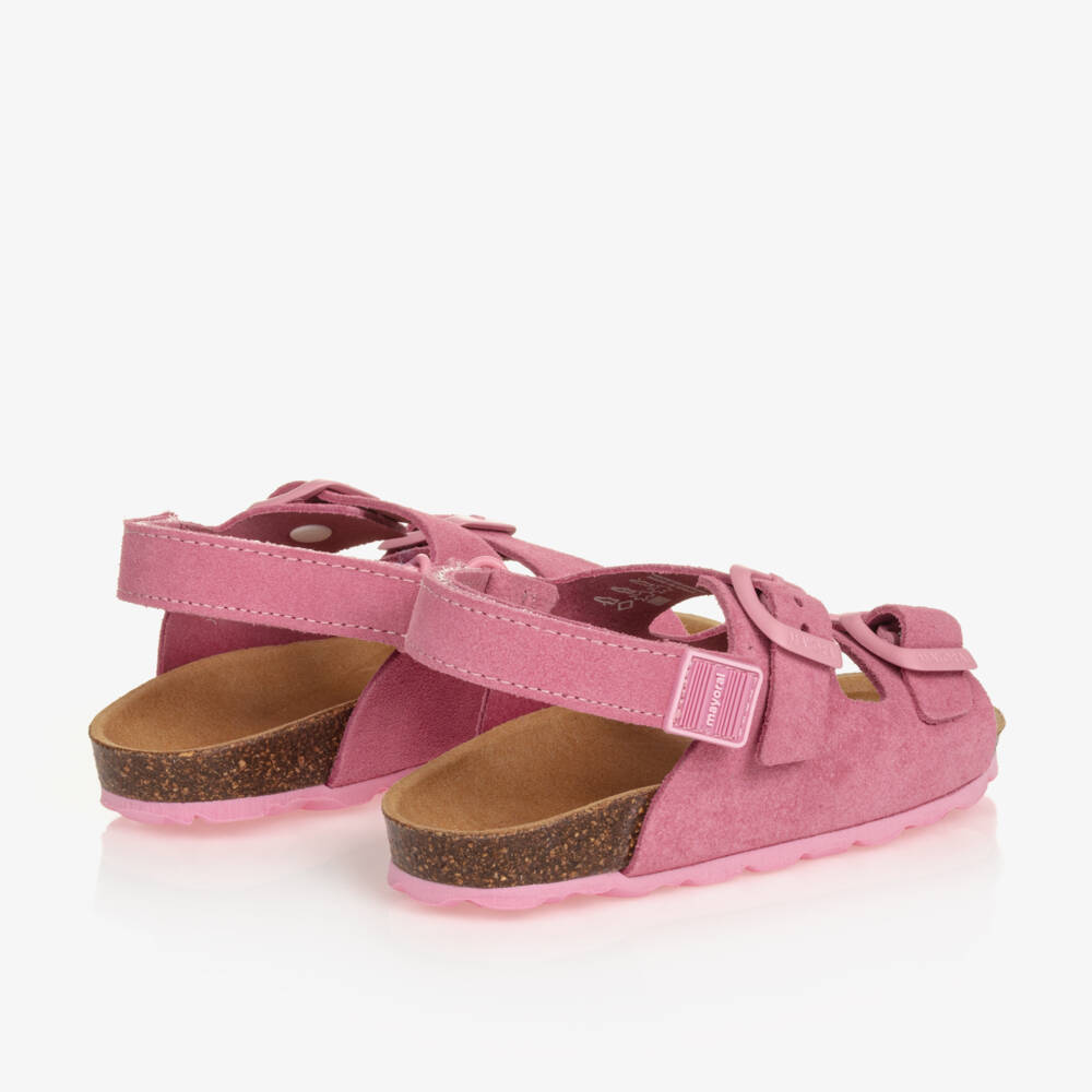 Mayoral - Girls Pink Suede Leather Sandals | Childrensalon Outlet