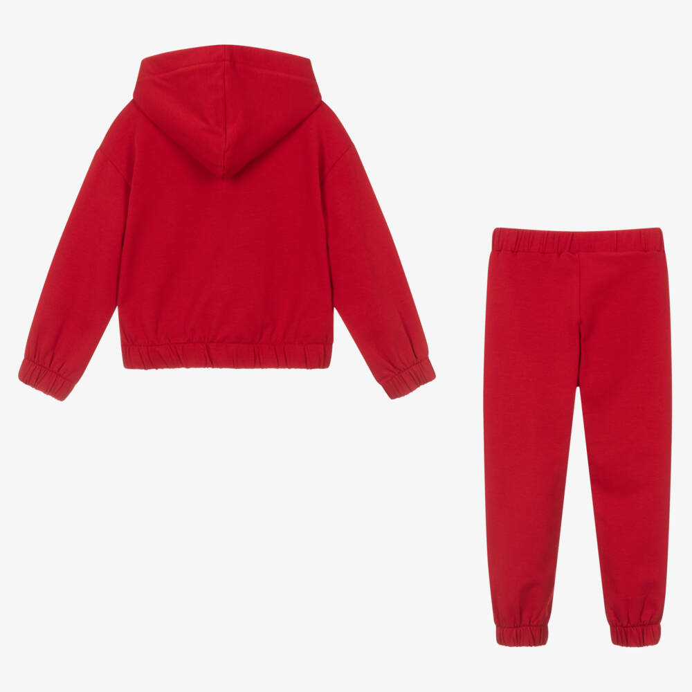 Mayoral - Girls Red Cotton Jersey Tracksuit | Childrensalon Outlet