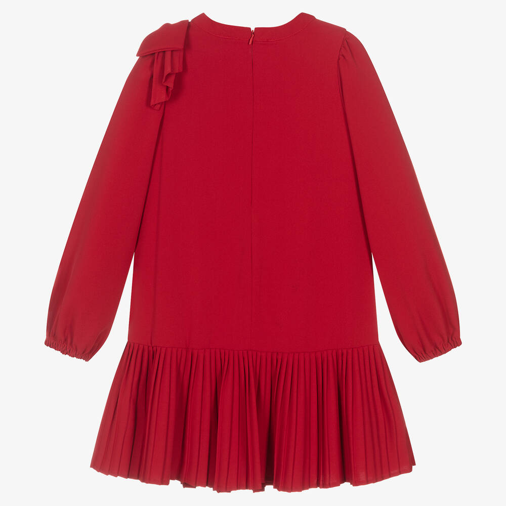 Mayoral - Girls Red Crêpe Dress | Childrensalon Outlet
