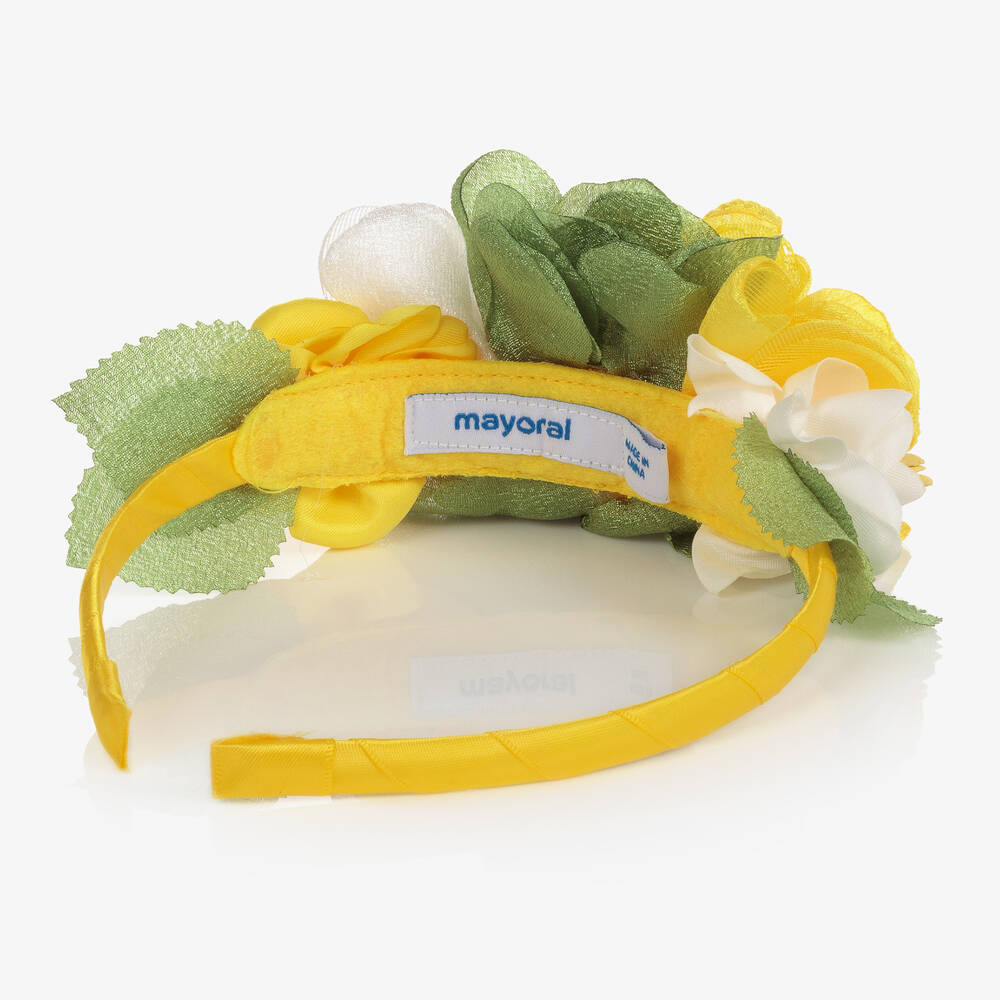 Mayoral - Girls Yellow Floral Hairband | Childrensalon Outlet Mayoral - Girls Yellow Floral Hairband | Childrensalon Outlet