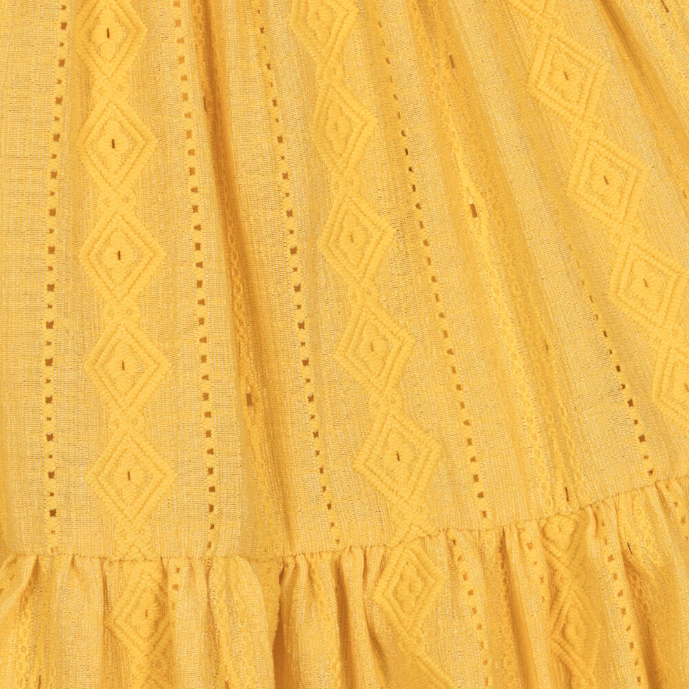 Mayoral - Girls Yellow Sleeveless Embroidered Dress | Childrensalon Outlet Mayoral - Girls Yellow Sleeveless Embroidered Dress | Childrensalon Outlet