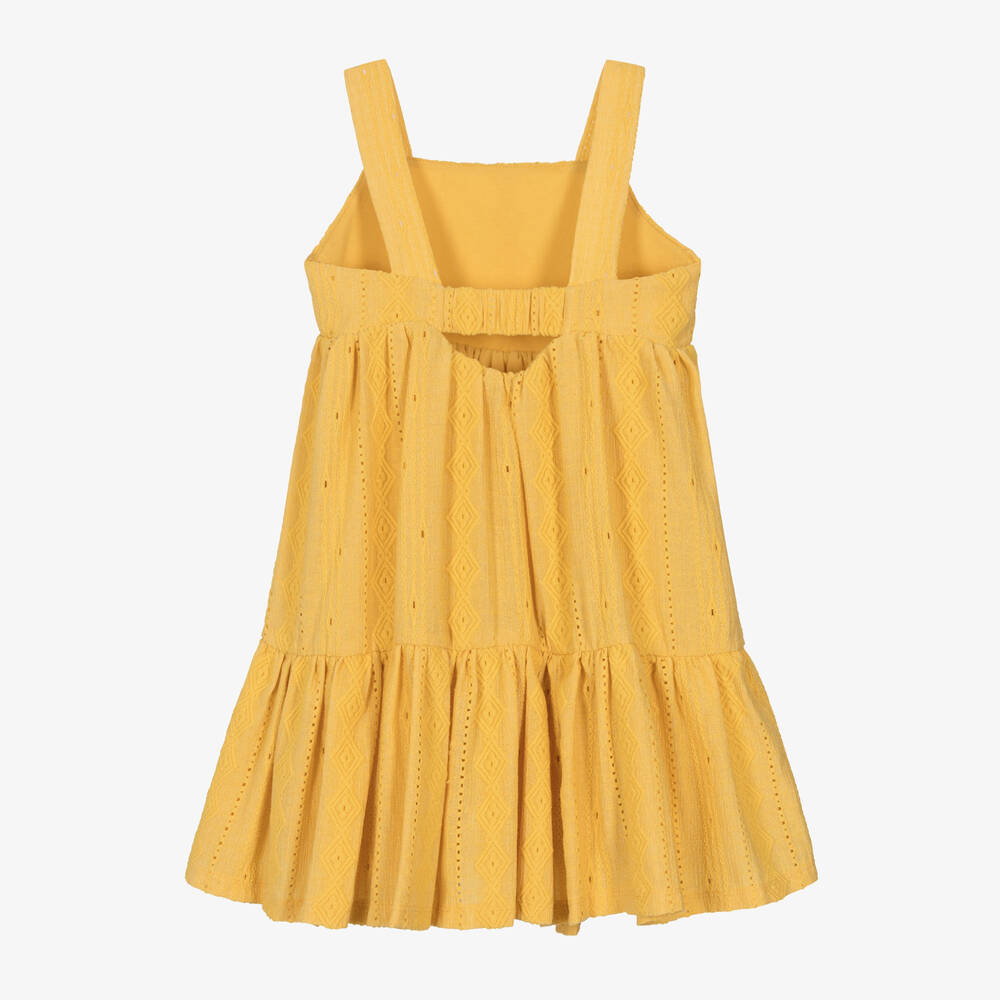 Mayoral - Girls Yellow Sleeveless Embroidered Dress | Childrensalon Outlet Mayoral - Girls Yellow Sleeveless Embroidered Dress | Childrensalon Outlet