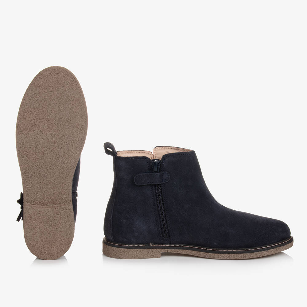 Mayoral - Teen Girls Navy Blue Leather Ankle Boots | Childrensalon Outlet