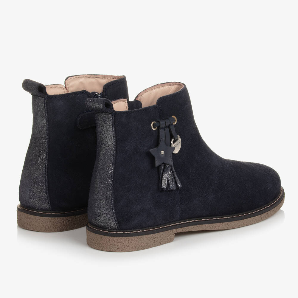 Mayoral - Teen Girls Navy Blue Leather Ankle Boots | Childrensalon Outlet