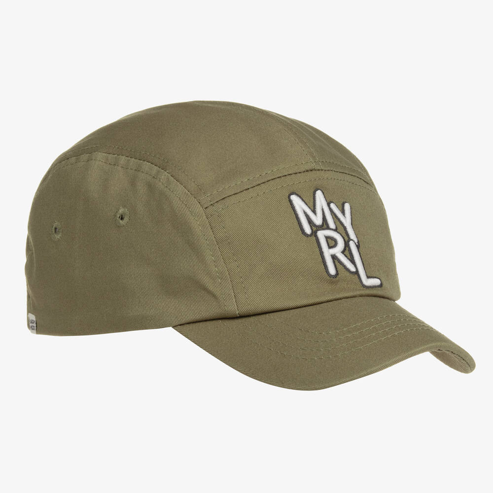 Mayoral - Teen Green Embroidered Cotton Cap | Childrensalon Outlet